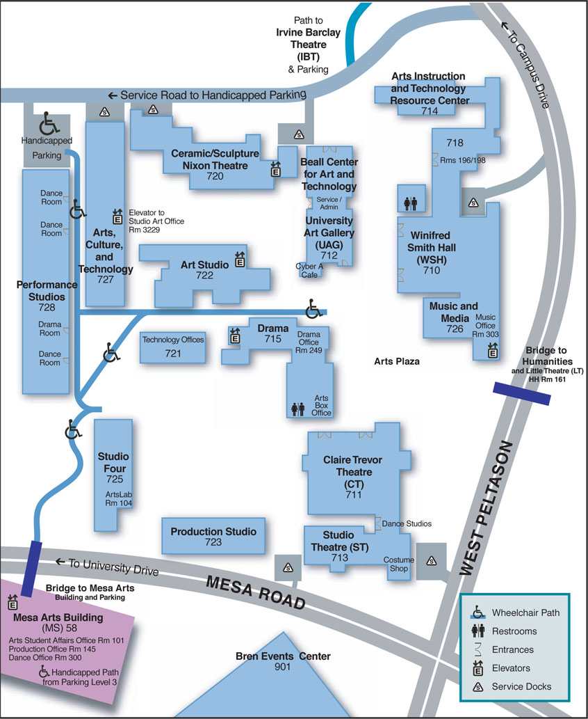 UCI Sound - School of the Arts Map